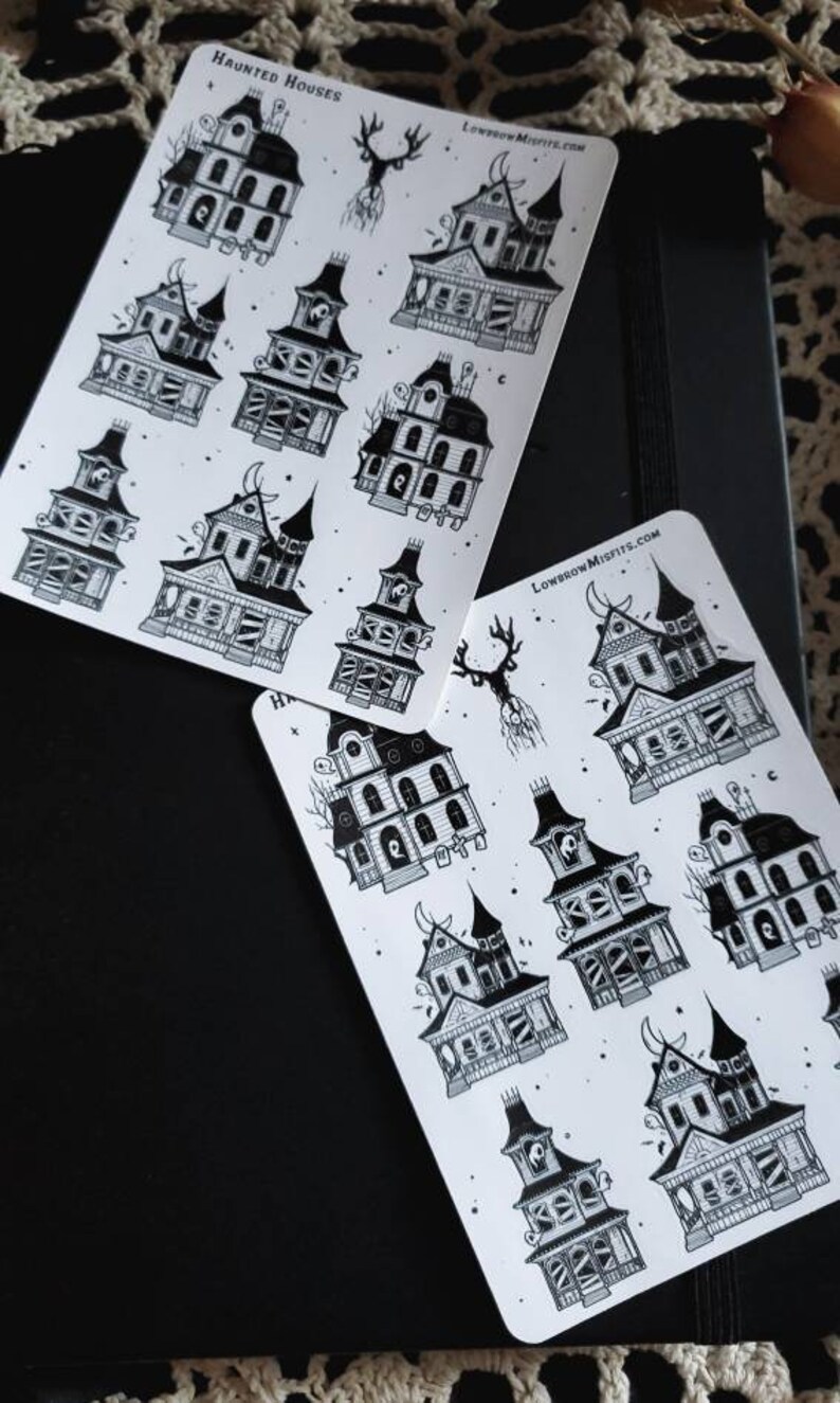 Haunted House STICKER Sheet Spooky Cute | Etsy
