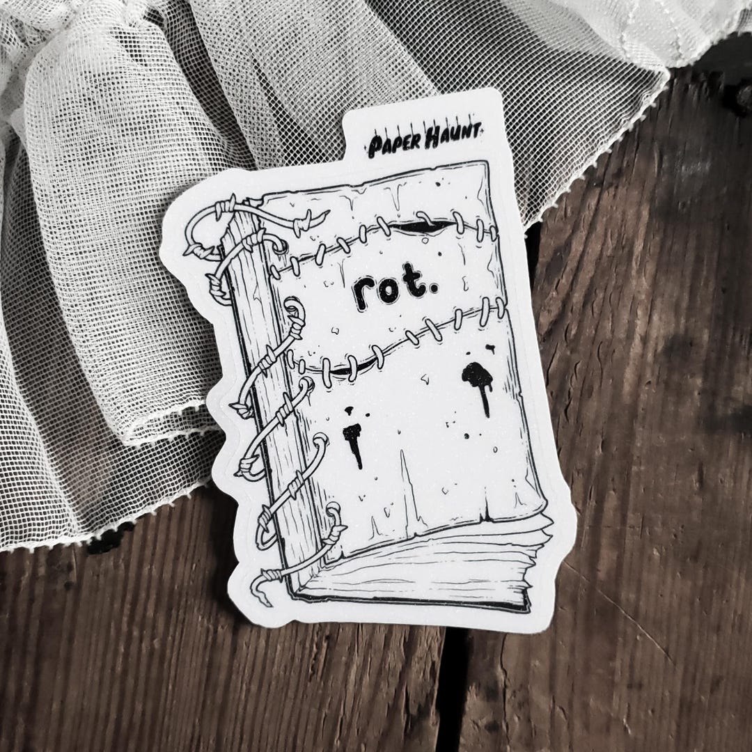 Zombie Book Vinyl STICKER | Spooky Cute - Gothic Cute Horror | Haunted ...