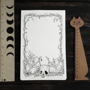 Dark Forest Note Pad Spooky Cute Goth Stationery - Etsy
