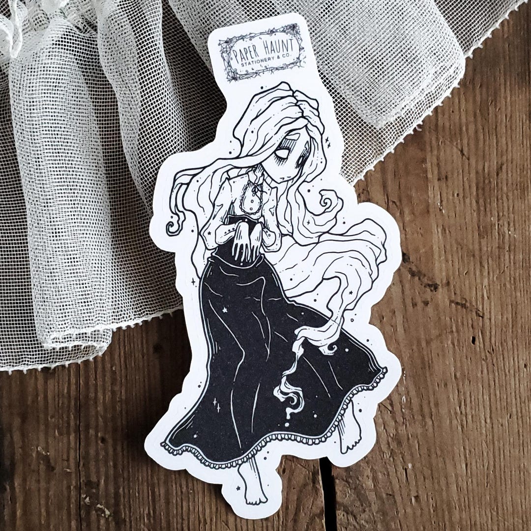 Ghost Girl Sticker - Spooky Cute - Etsy