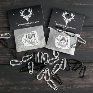 Coffin Paperclips, Spooky Cute, Goth - Etsy