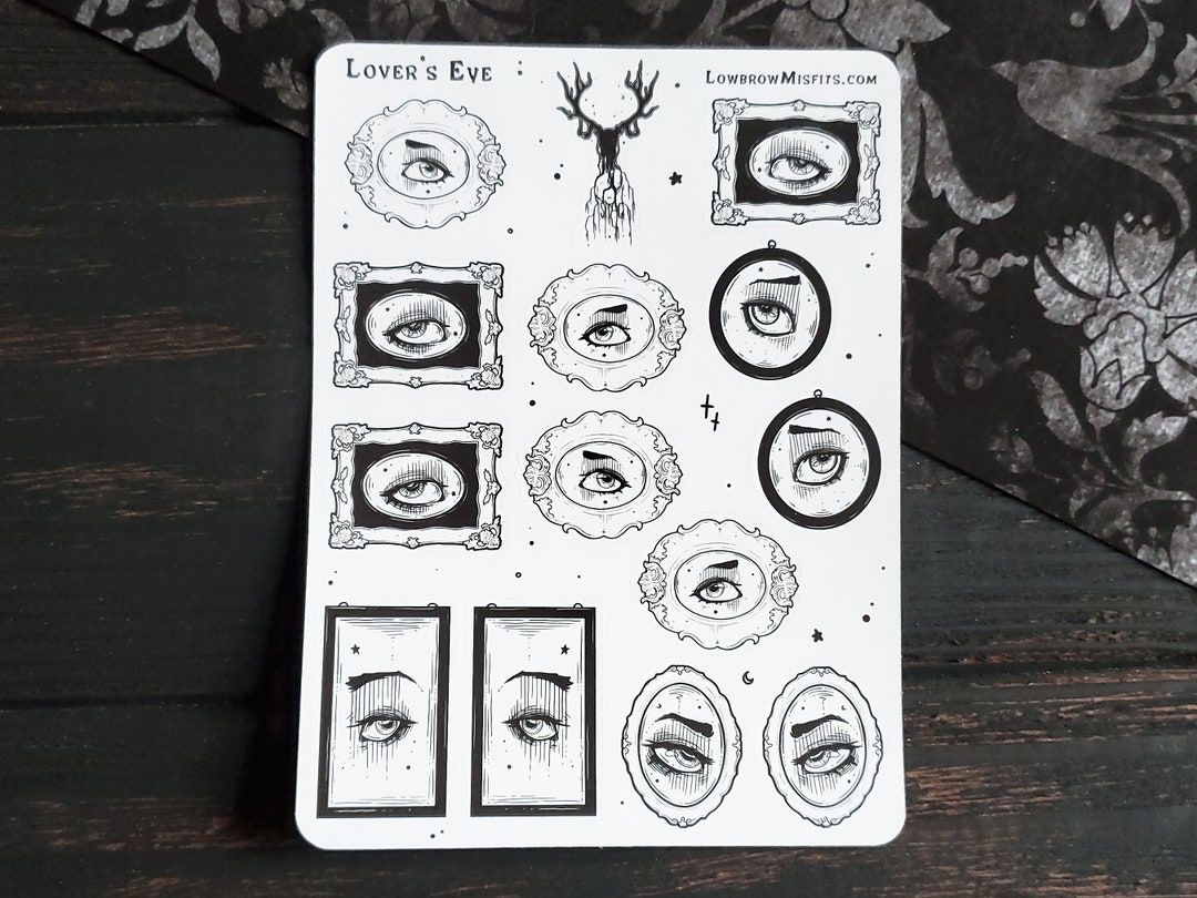 Lover's Eye Planner STICKER Sheet Victorian Goth - Etsy