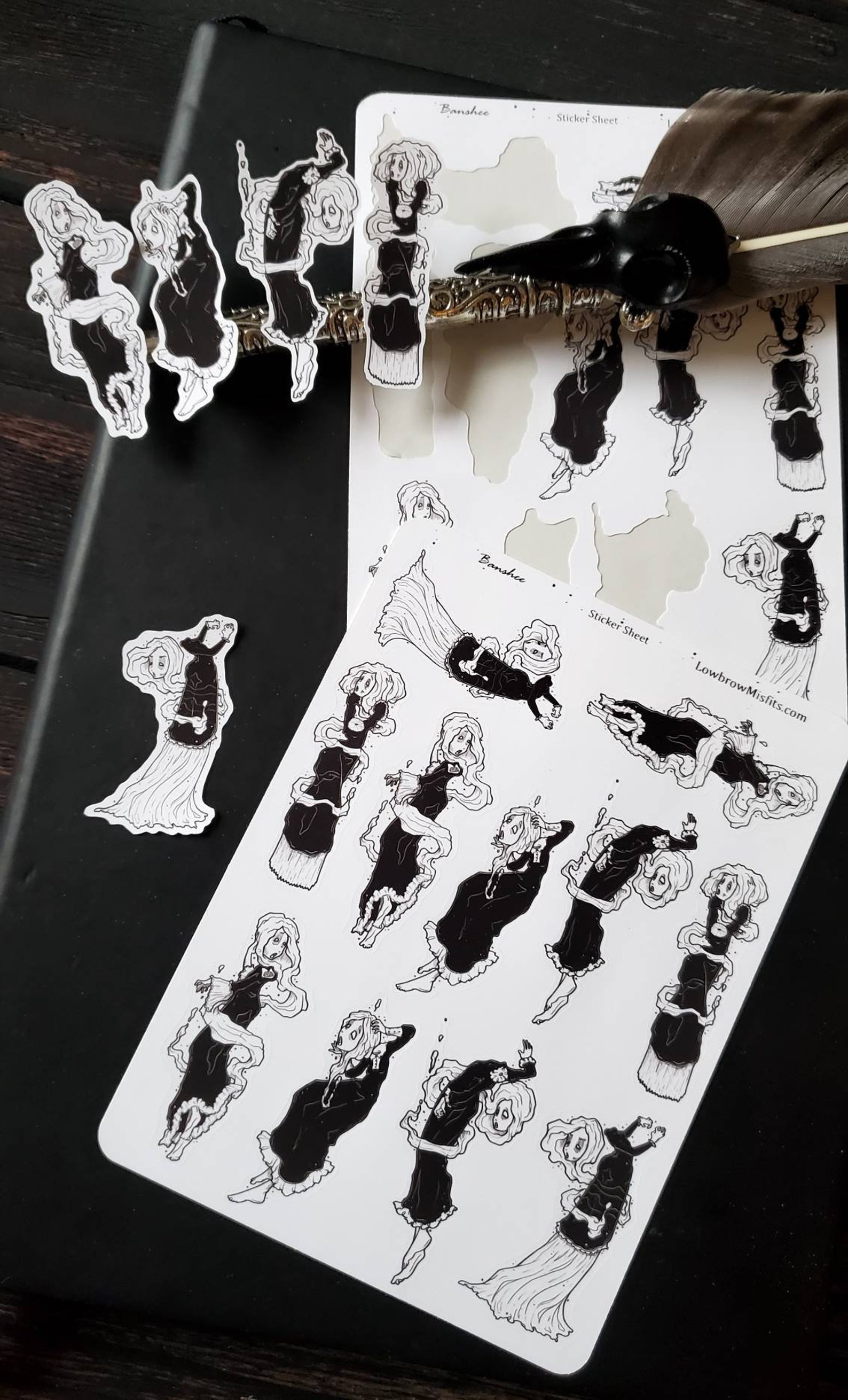Banshee GHOST Planner Spooky Cute Sticker Sheet - Etsy