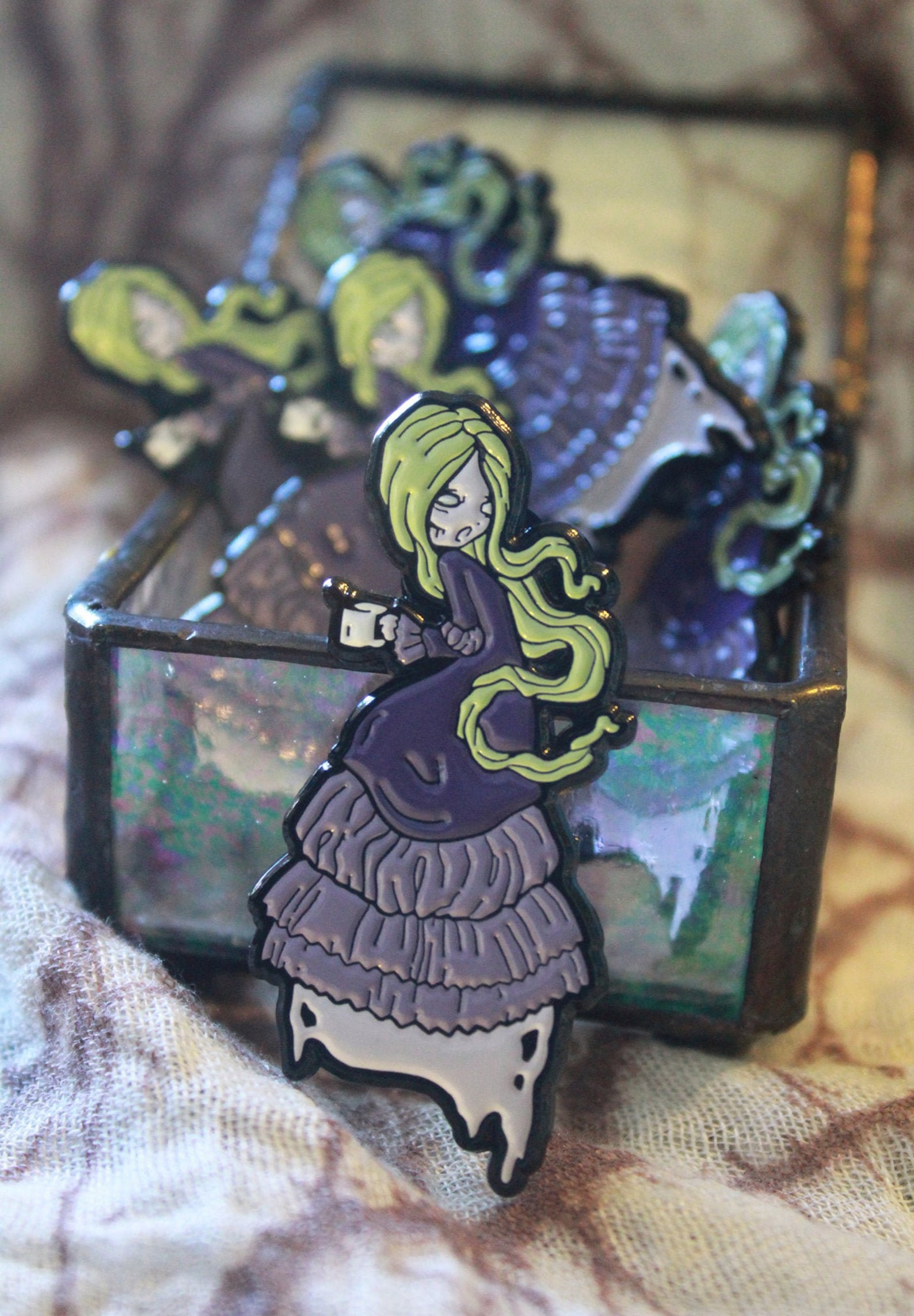 Mourning Brew Banshee Coffee Ghost Pin | Etsy