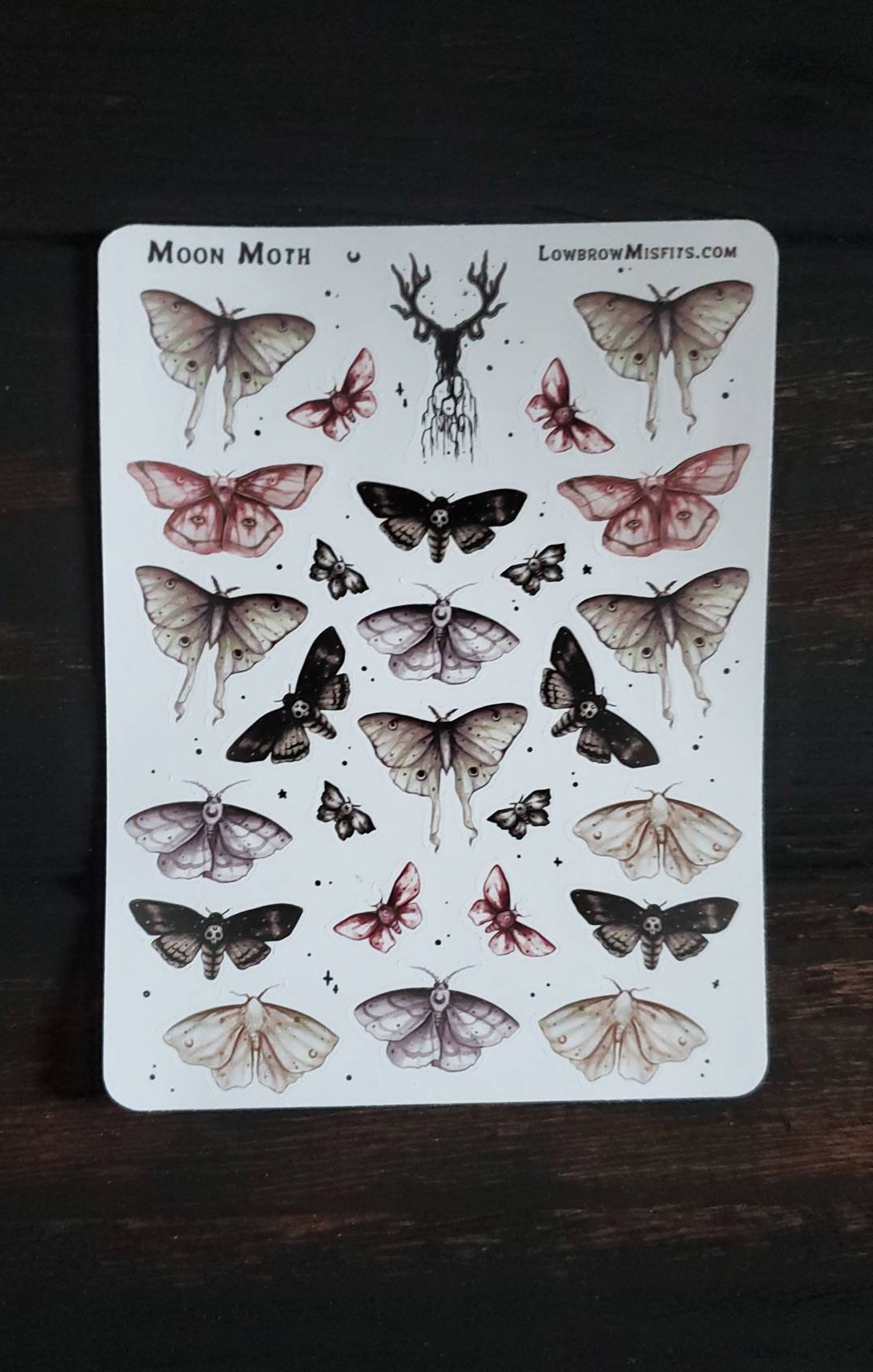 MOON Moth Planner Sticker Sheet - Etsy
