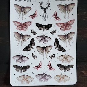 MOON Moth Planner Sticker Sheet - Etsy