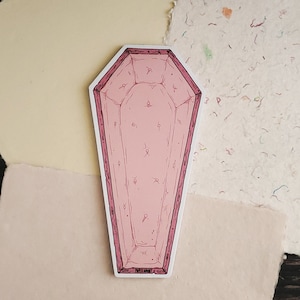 Pink Coffin Notepad- Spooky Cute Goth Stationery - Etsy