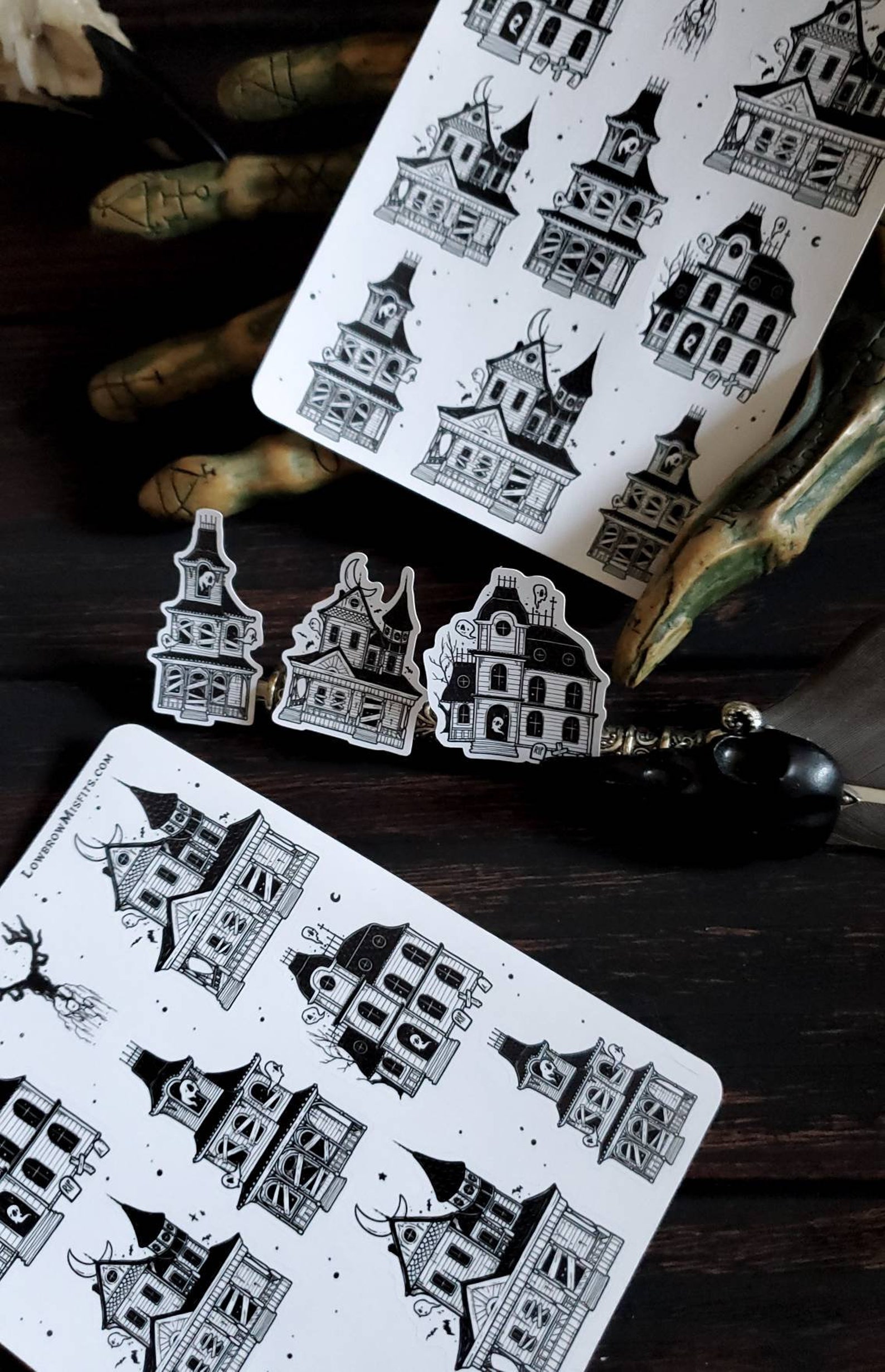 Haunted House STICKER Sheet Spooky Cute | Etsy