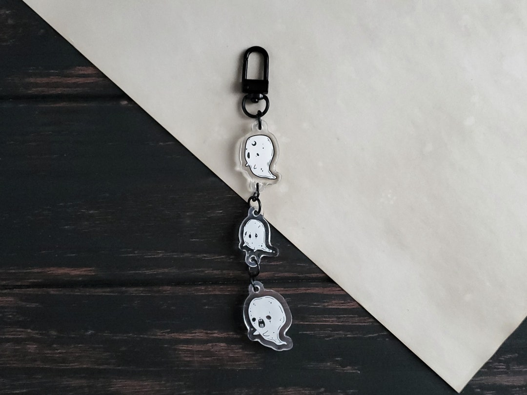 Ghost Charm Keychain - Creepy Cute- Goth - Multi-charm - Etsy