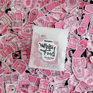 Vampire Foods STICKER Pack - Spooky Cute -pastel Goth - Pack of ...