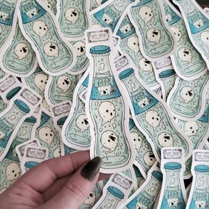 GHOST Soda Bottle STICKER, Spooky Cute Goth - Ecto Pop - Etsy