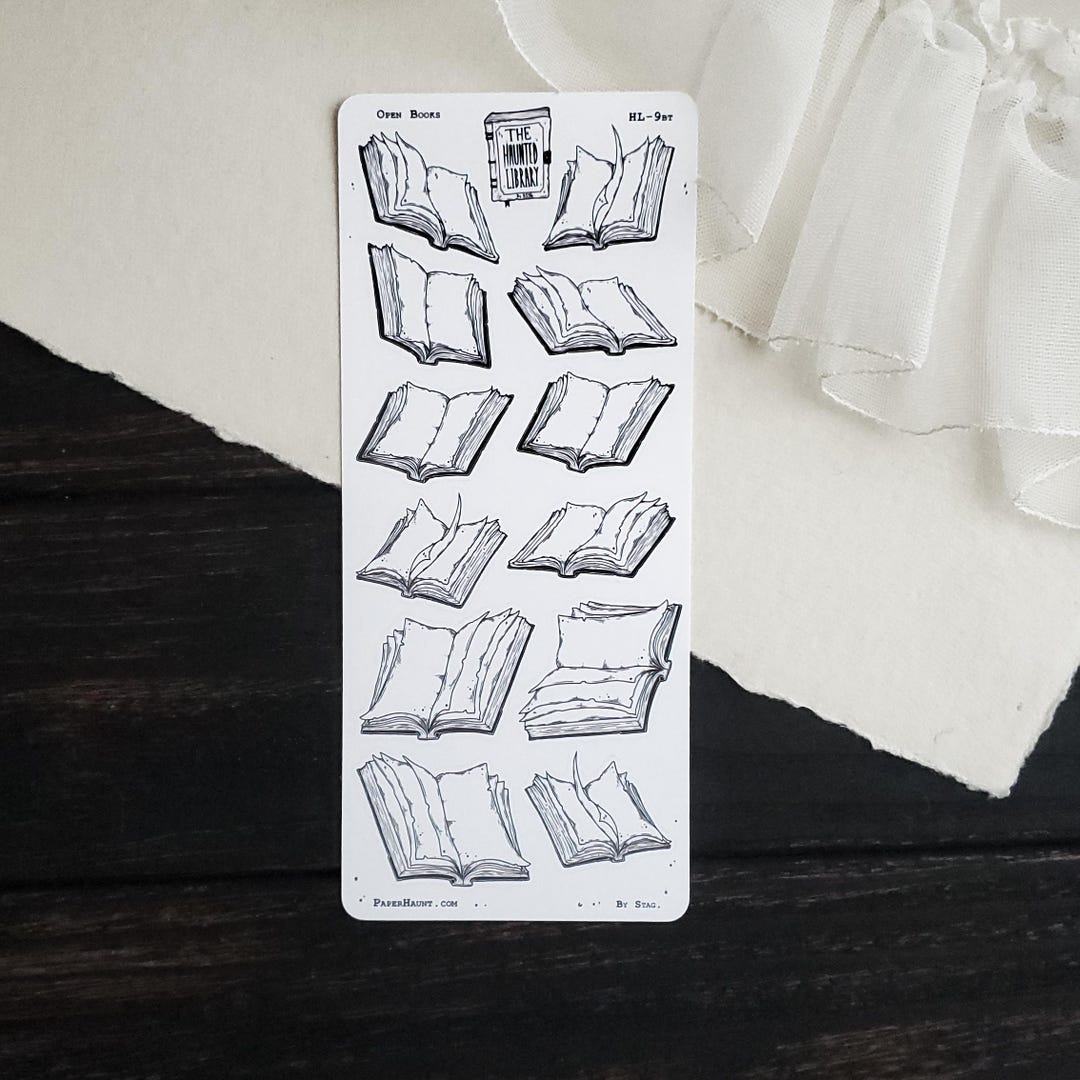 Open Book STICKER Sheet | Planner Box | Writable Stickers | Planner ...