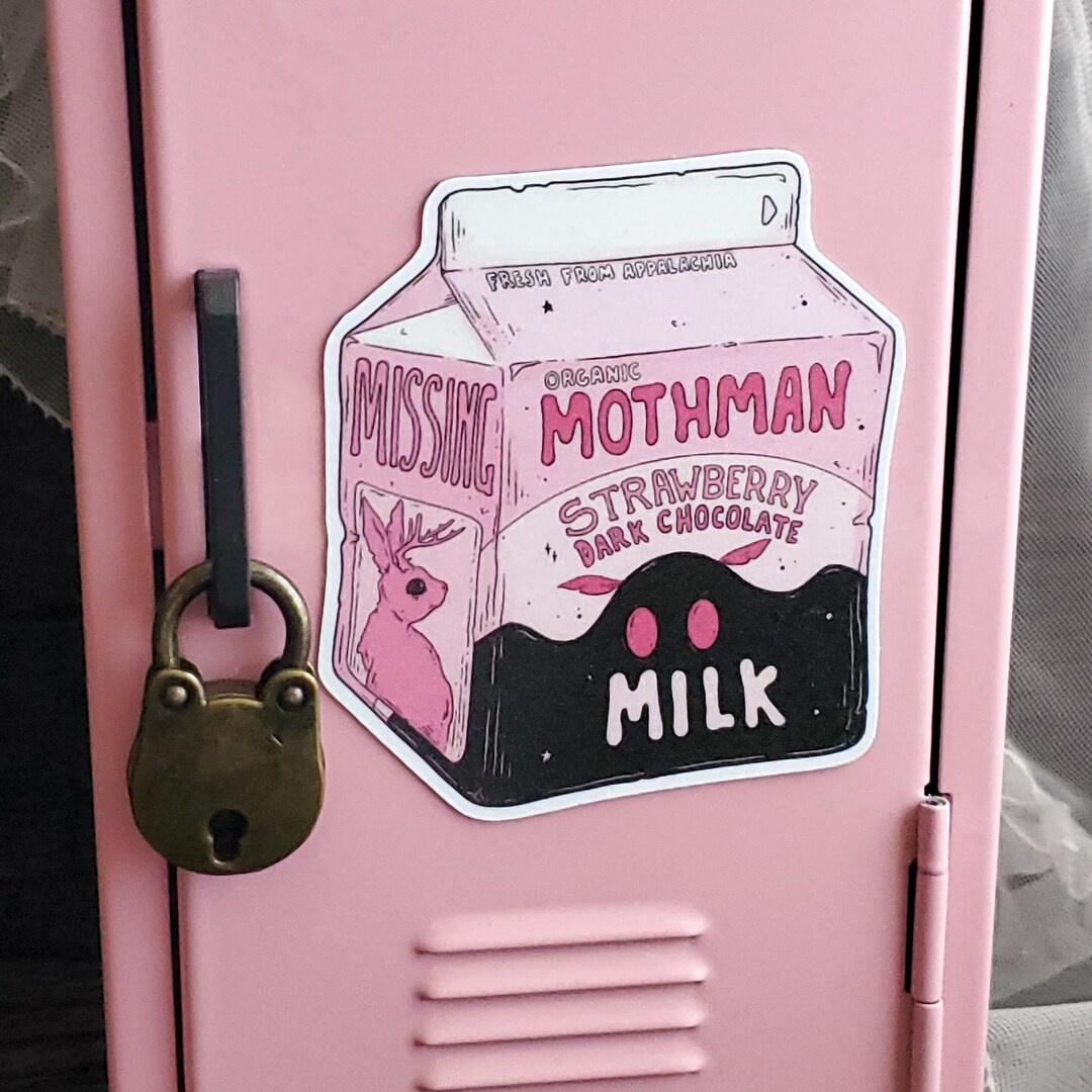 Mothman Milk Carton Magnet – Creepy Cute Cryptid – Spooky Kawaii Fridge ...