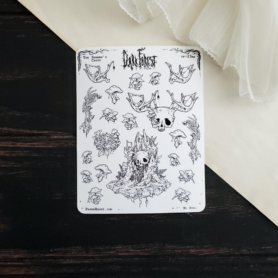 The Shaman's Crypt- STICKER Sheet - Dark Forest - Etsy