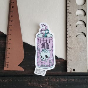 Bones SODA Can Sticker, Spooky Cute Goth - Cemetery Mist - Etsy