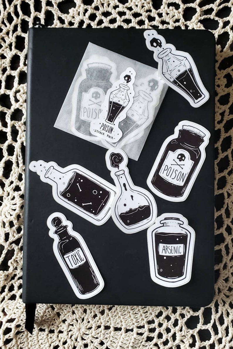 Creepy Cute Poison Gothic STICKER Pack - Etsy