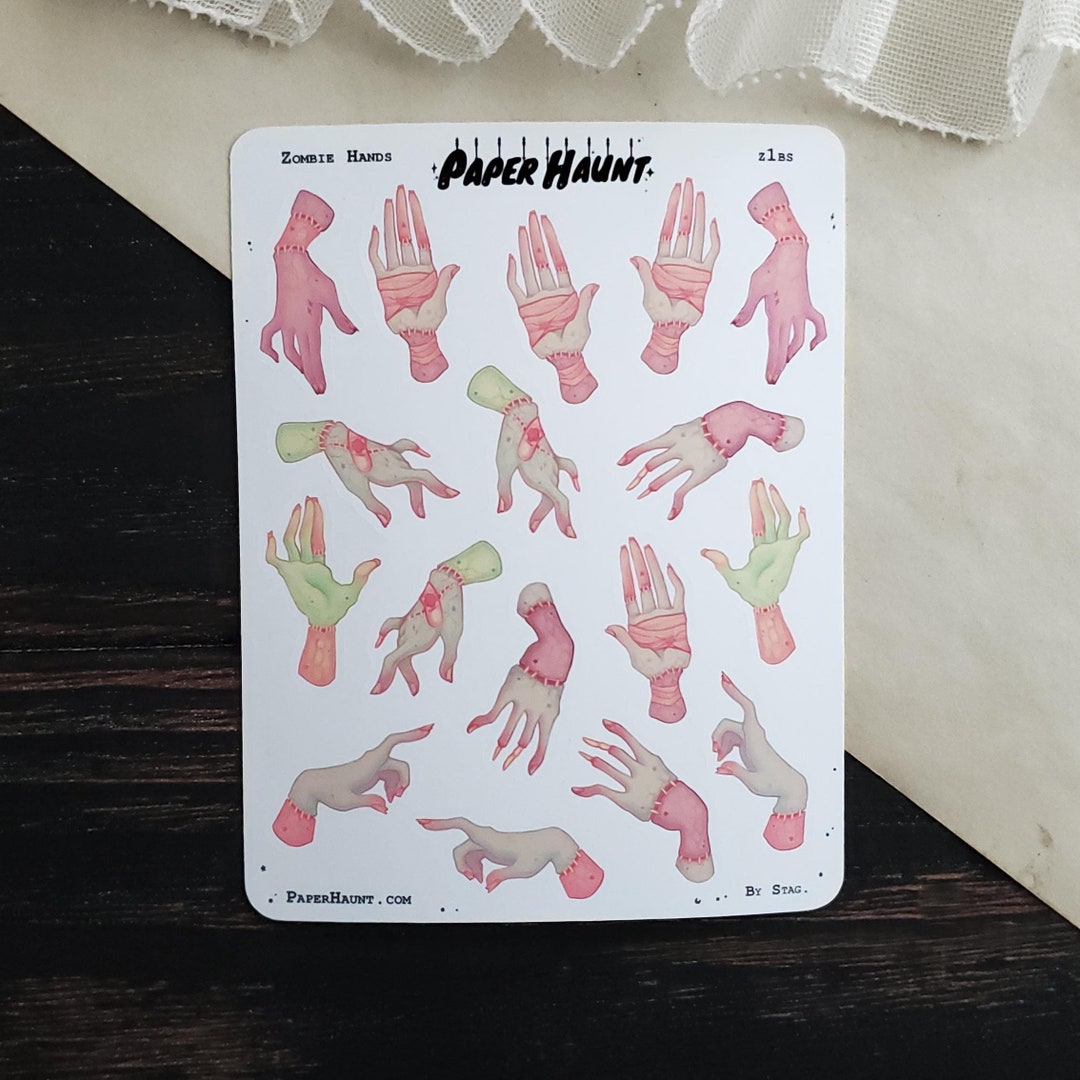 Zombie Hands Sticker Sheet - Planner Stickers - Etsy