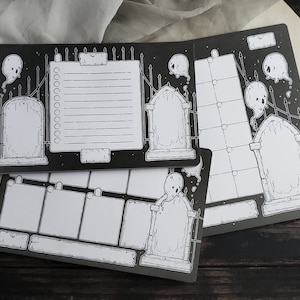 Graveyard Haunts Planner Notepads - Tear-away Calendar - Tombstones and ...