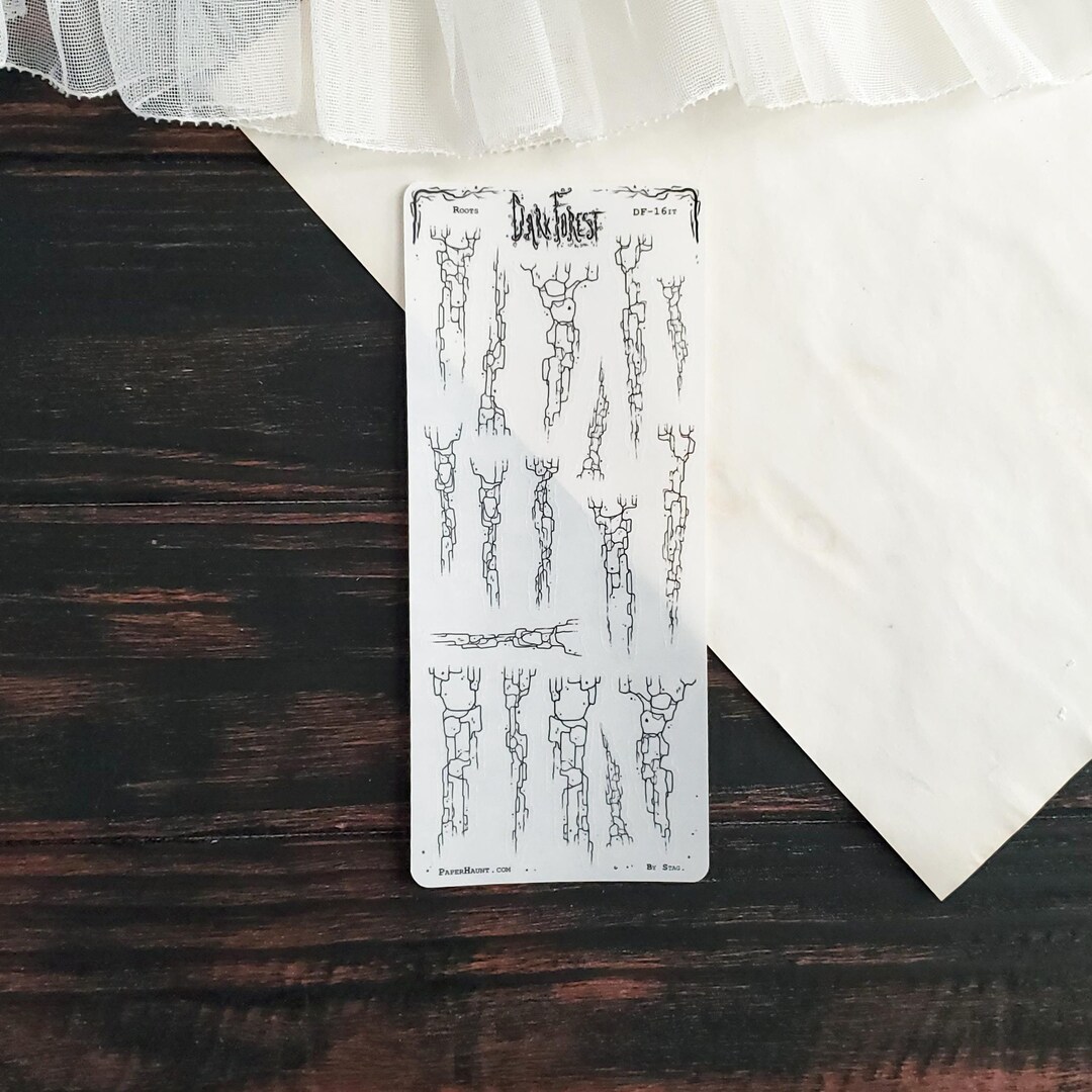 Roots - STICKER Clear Plannner Sheet - Dark Forest - Etsy