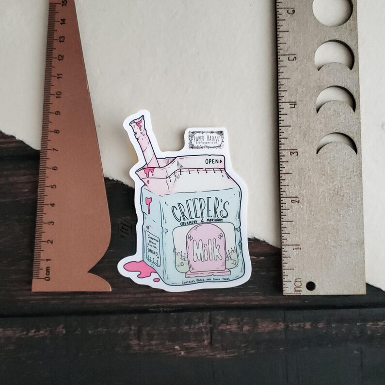 Zombie "milk" Carton STICKER - Creeper's Creamery - Etsy