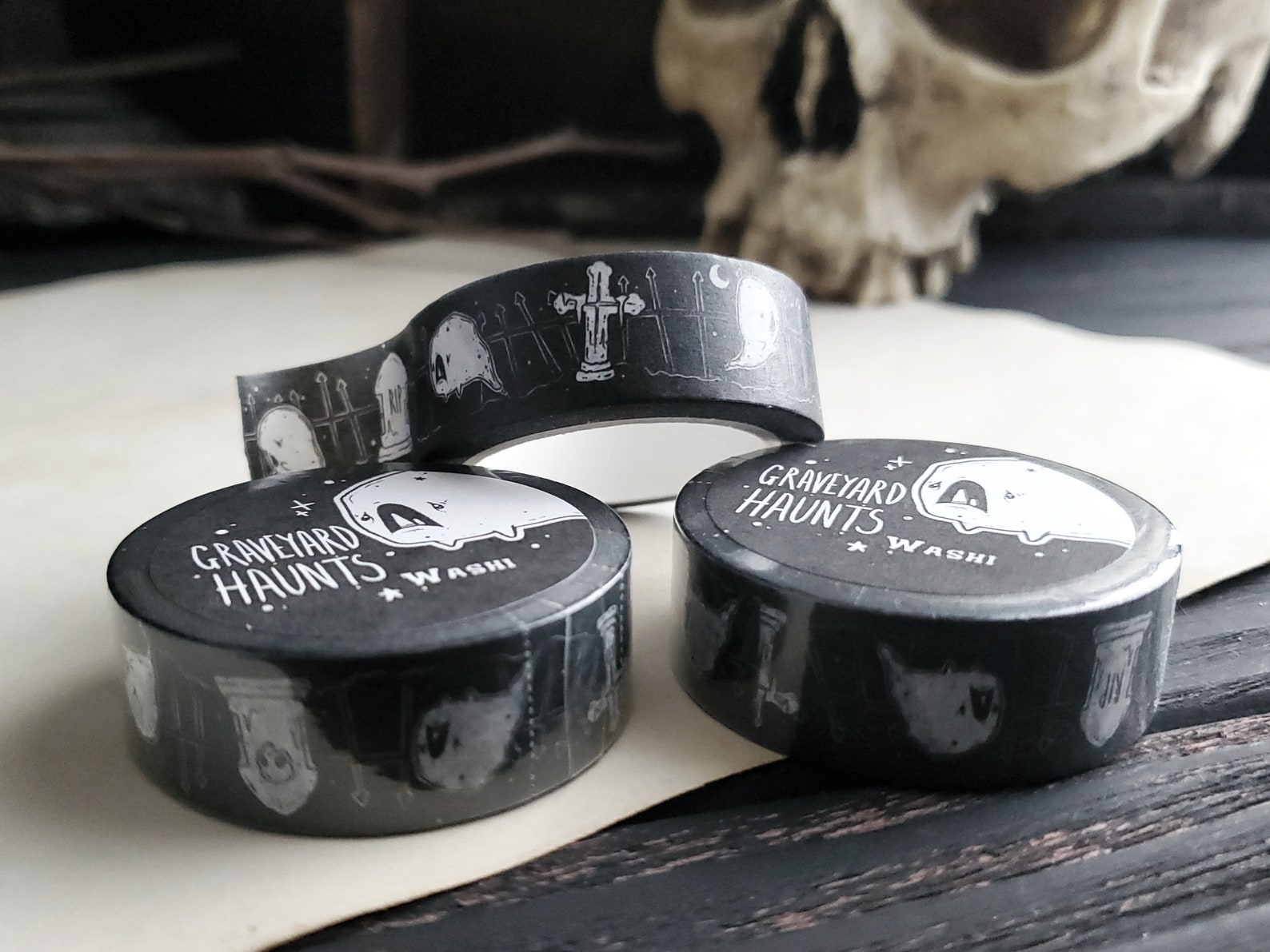 Graveyard Haunts Ghost WASHI Tape - Etsy