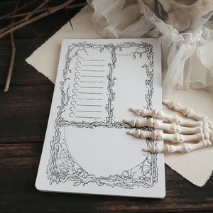 Dark Forest Daily Planner- Spooky Cute Goth Stationery - Etsy