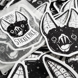 VAMPIRE BAT Sticker Pack, Creepy Cute, Goth - Etsy