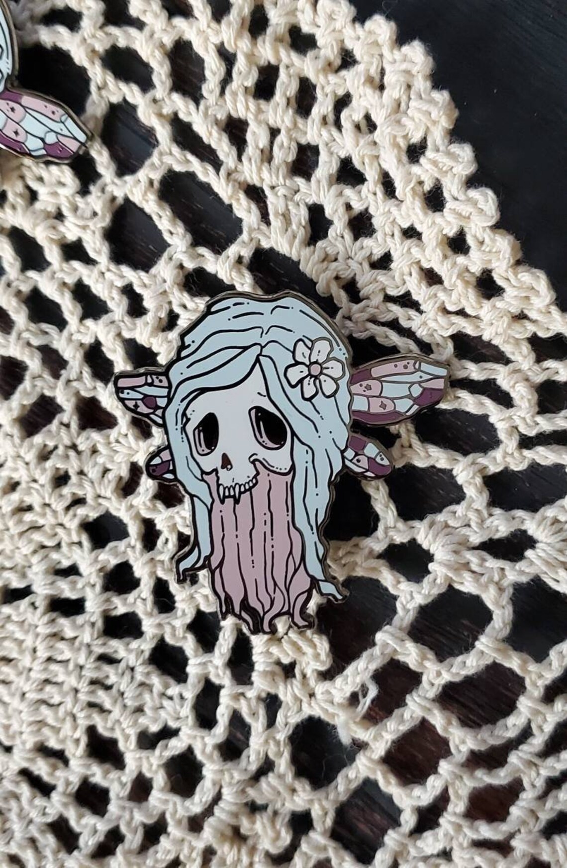 Daisy Bones pin skeleton fairy | Etsy