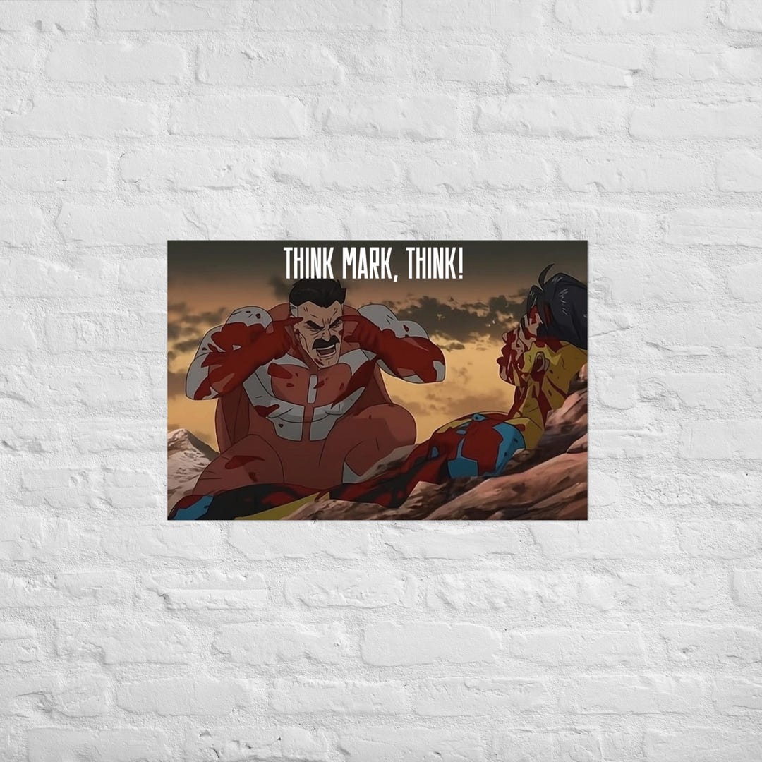 THINK MARK, THINK Meme Horizontal Poster - Etsy