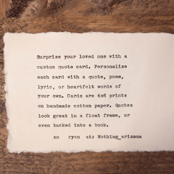 Typewriter Quote - Etsy