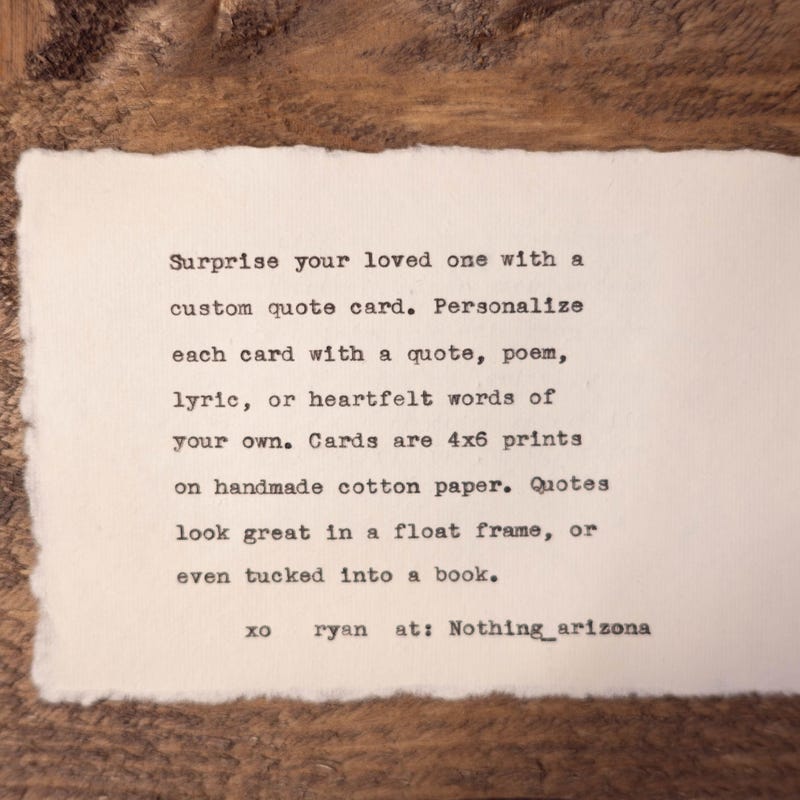 Typewriter Quote - Etsy