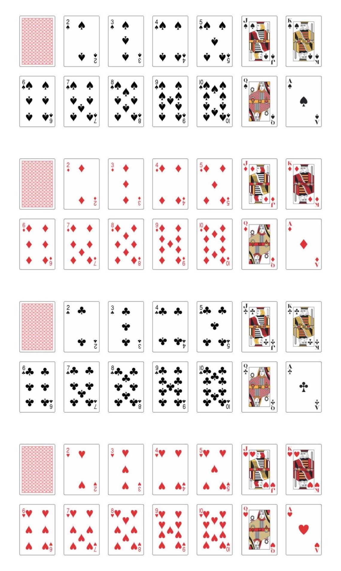 Jeu De Cartes Complet Jeu De Cartes Svg Png Dxf Eps Pdf Bundle ...