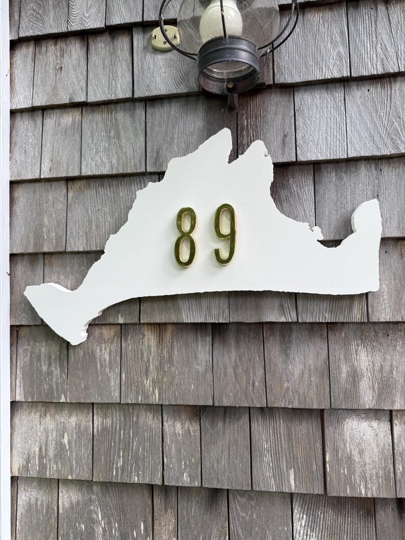 Martha's Vineyard MV PVC House Number Plaque Sign Custom Sizes ...