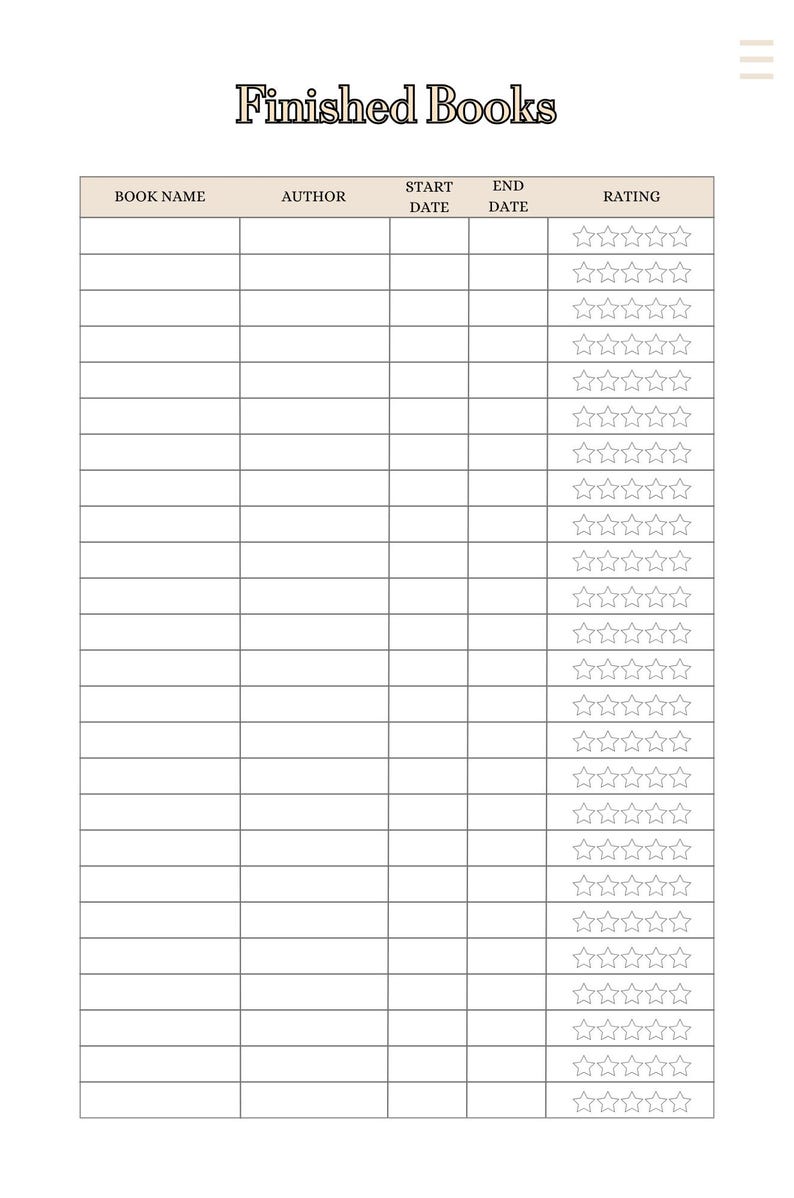 Digital Reading Journal, Digital Book Tracker for Goodnotes, iPad ...