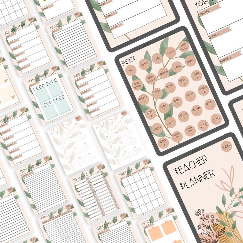 Teacher Digital Planner, Lesson Planner, Hyperlinked, PDF Download ...