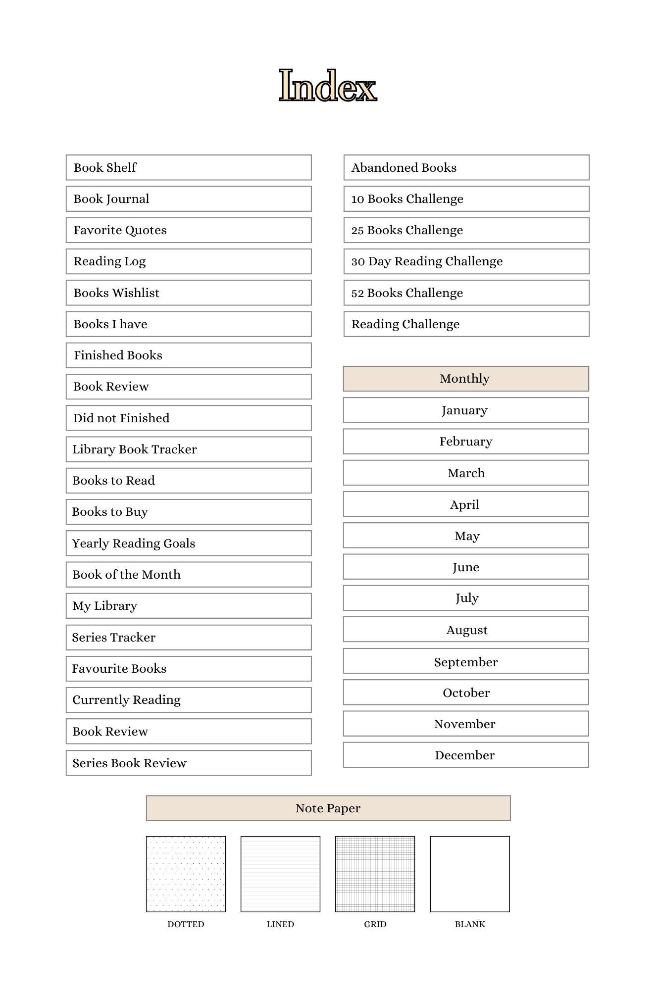 Digital Reading Journal, Digital Book Tracker for Goodnotes, iPad ...