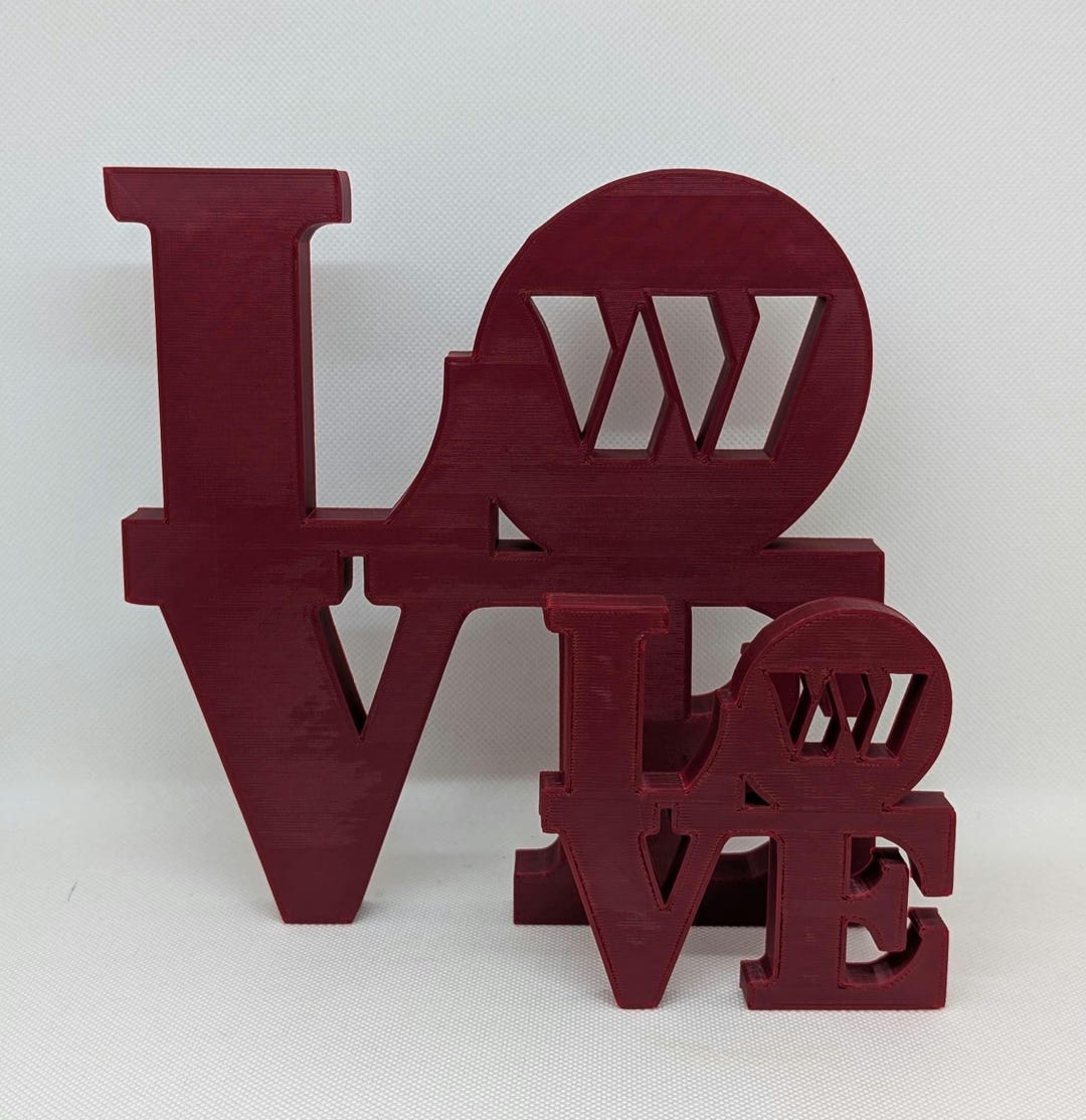 Washington Commanders Love Park Sign Burgundy LOVE Sign for Mancave - Etsy