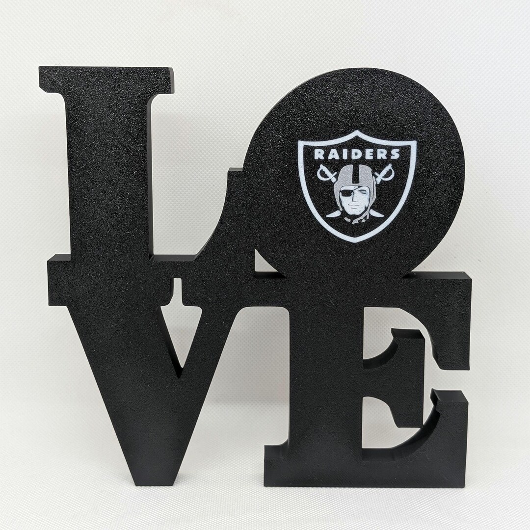 Las Vegas Raiders Love Park Sign - LOVE Statue for Mancave - 8x8 Inches ...