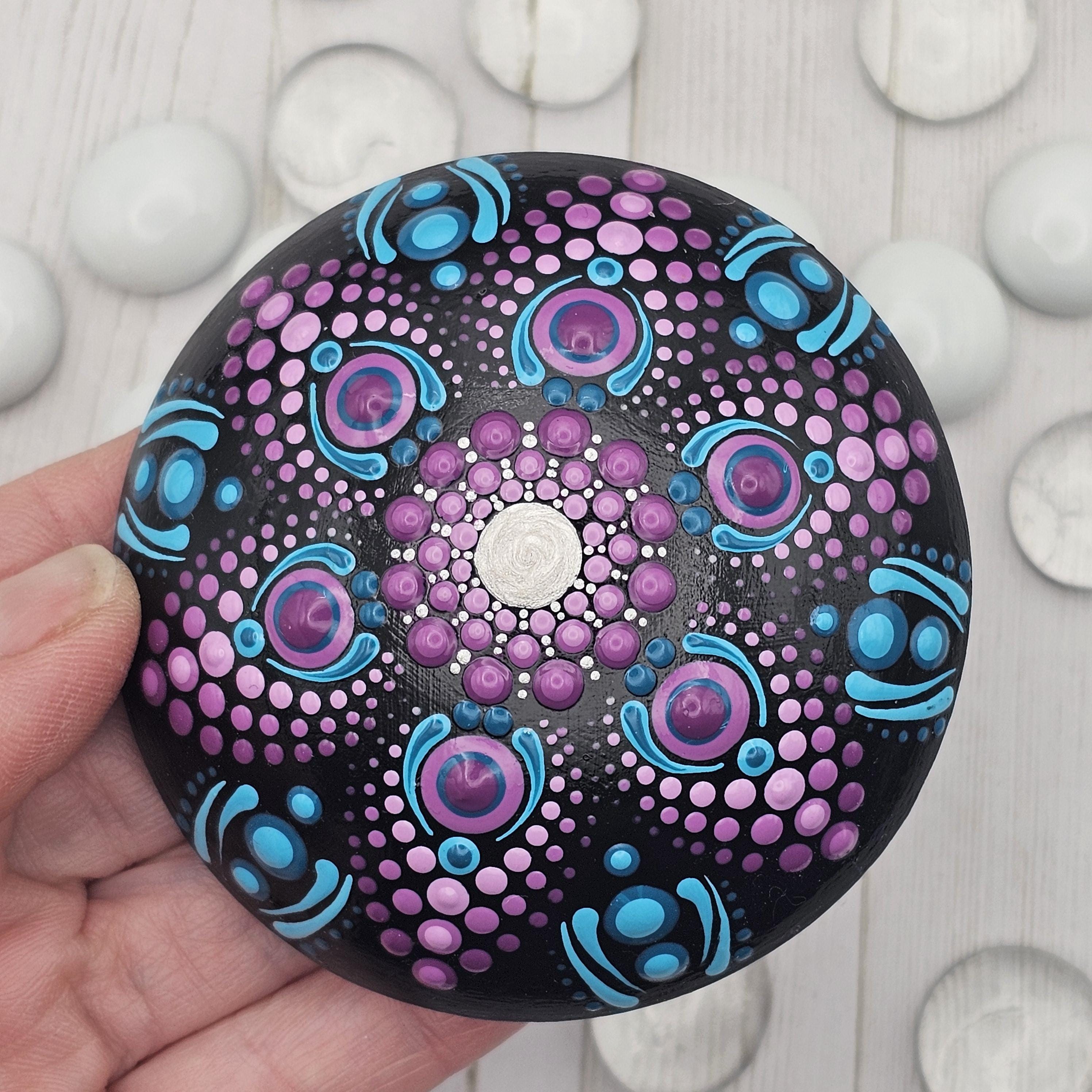 Mandala Stone for Meditation, Mindfulness, Sensory Tool, Decor, Gifts ...