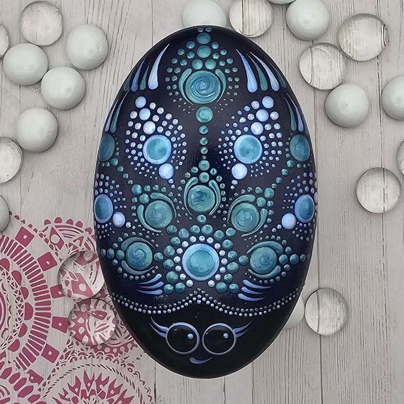 Hand-painted Mandala Stone Lady Bug Home Decor, Meditation, Gifts - Etsy