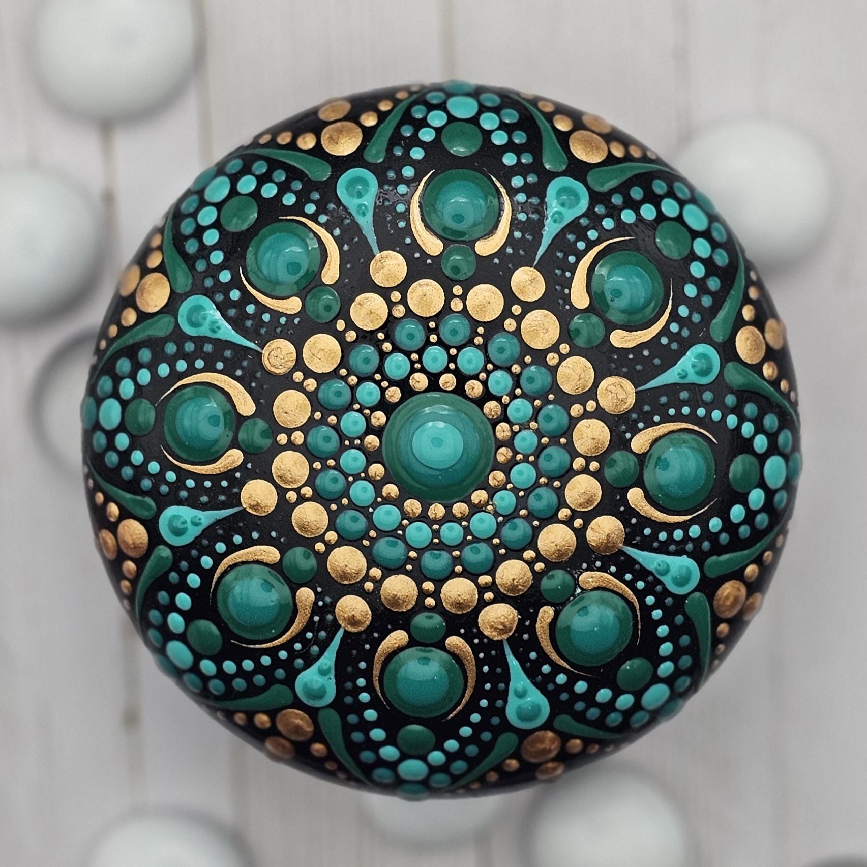 Whimsical Mandala Stone Hand-painted Art - Etsy
