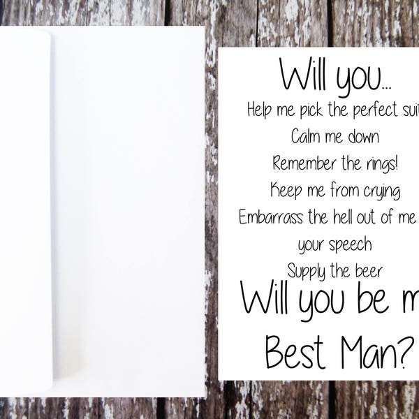 Best Man Card - Etsy UK