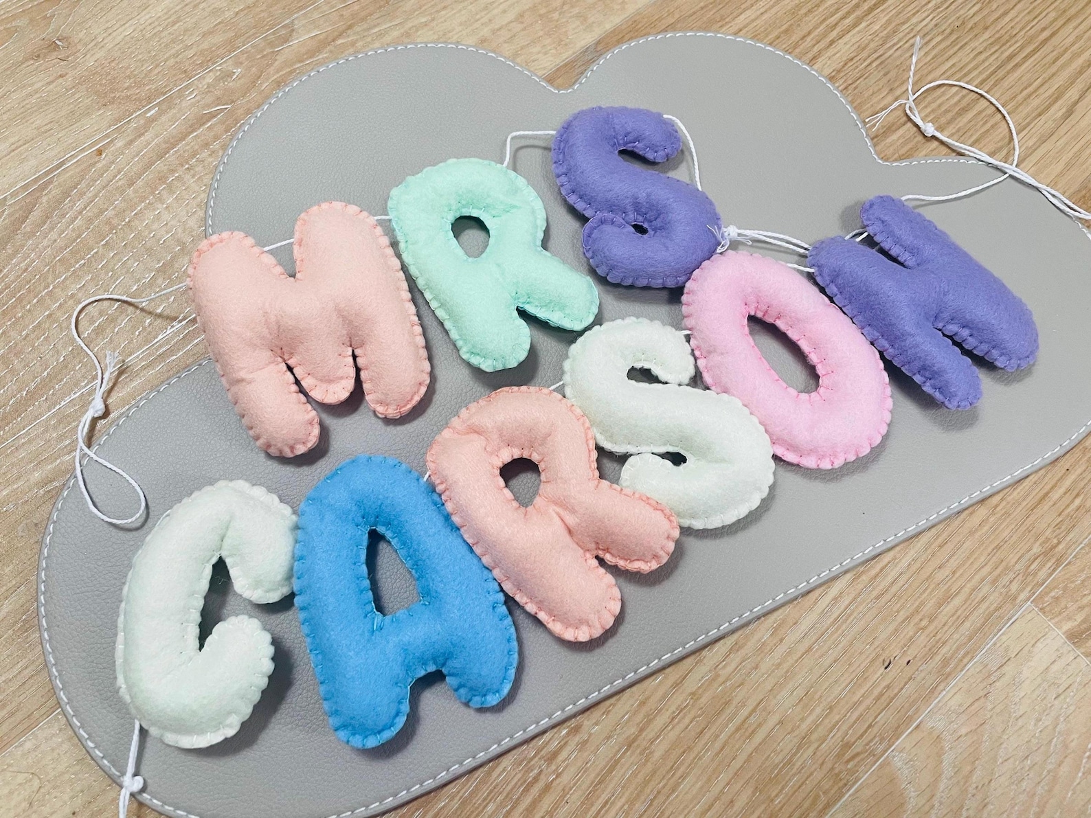 Pastel Felt Teacher Name Banner: Personalized Classroom Decor - Etsy