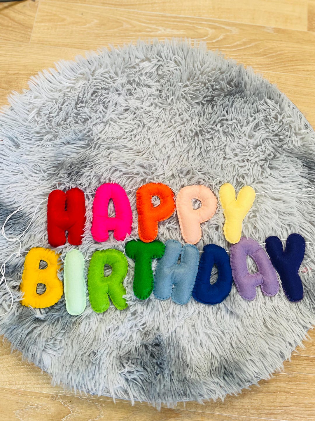 Felt Happy Birthday Banner: Custom Colors, Personalized Birthday ...