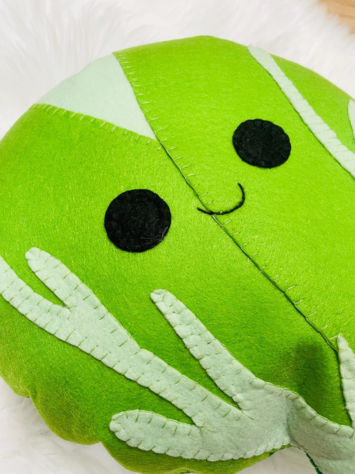 Happy Felt Brussel Sprout Cushion: Kawaii Novelty Gift - Etsy