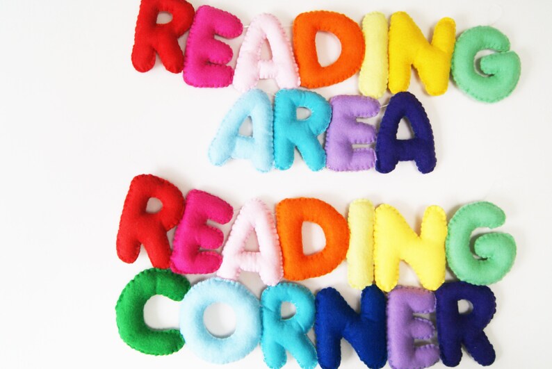 Rainbow Reading Corner Banner Story Corner Sign Reading Nook | Etsy