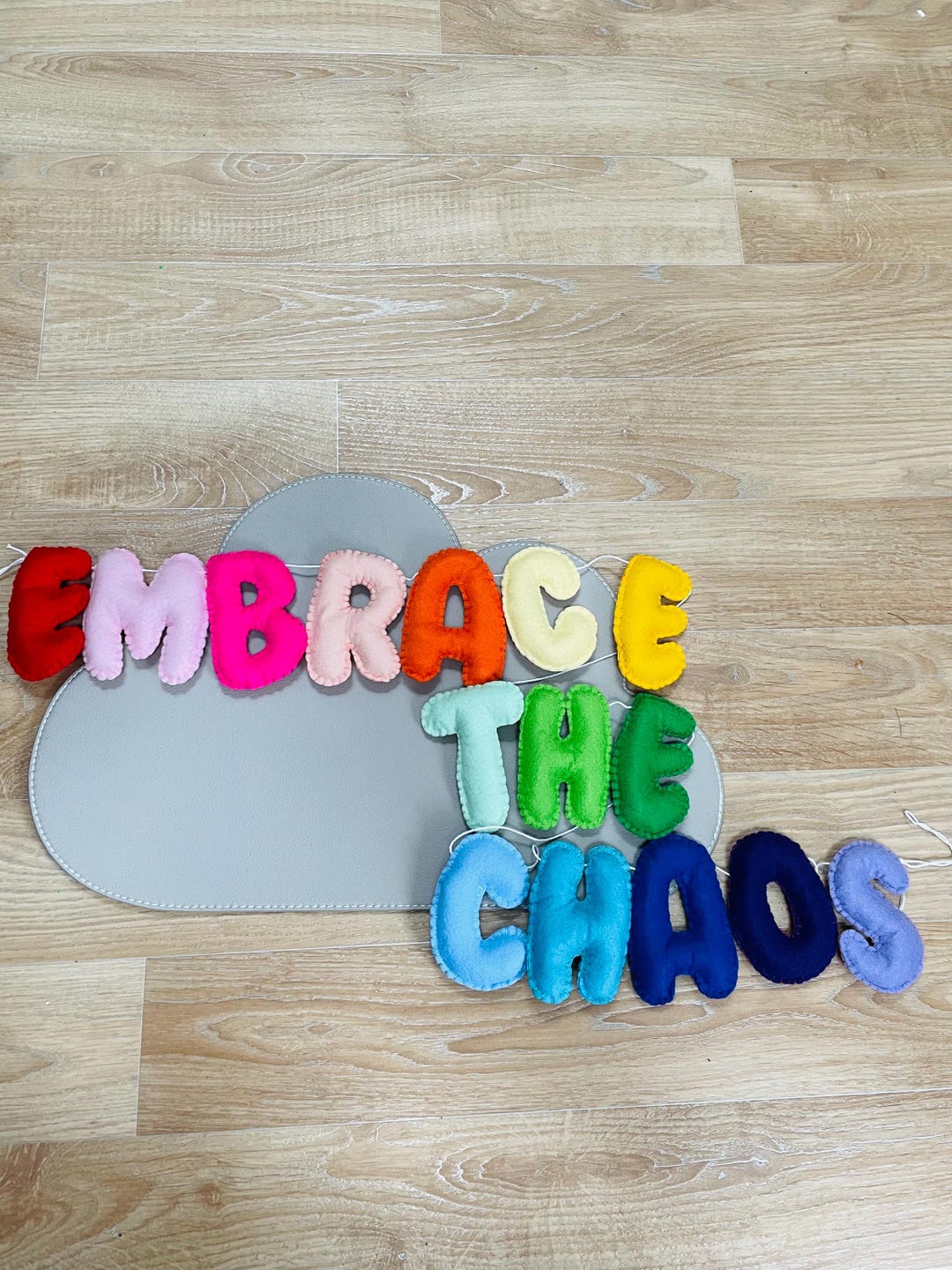 Embrace the Chaos Banner, Play Room Banner, Fun Nursery Decor ...