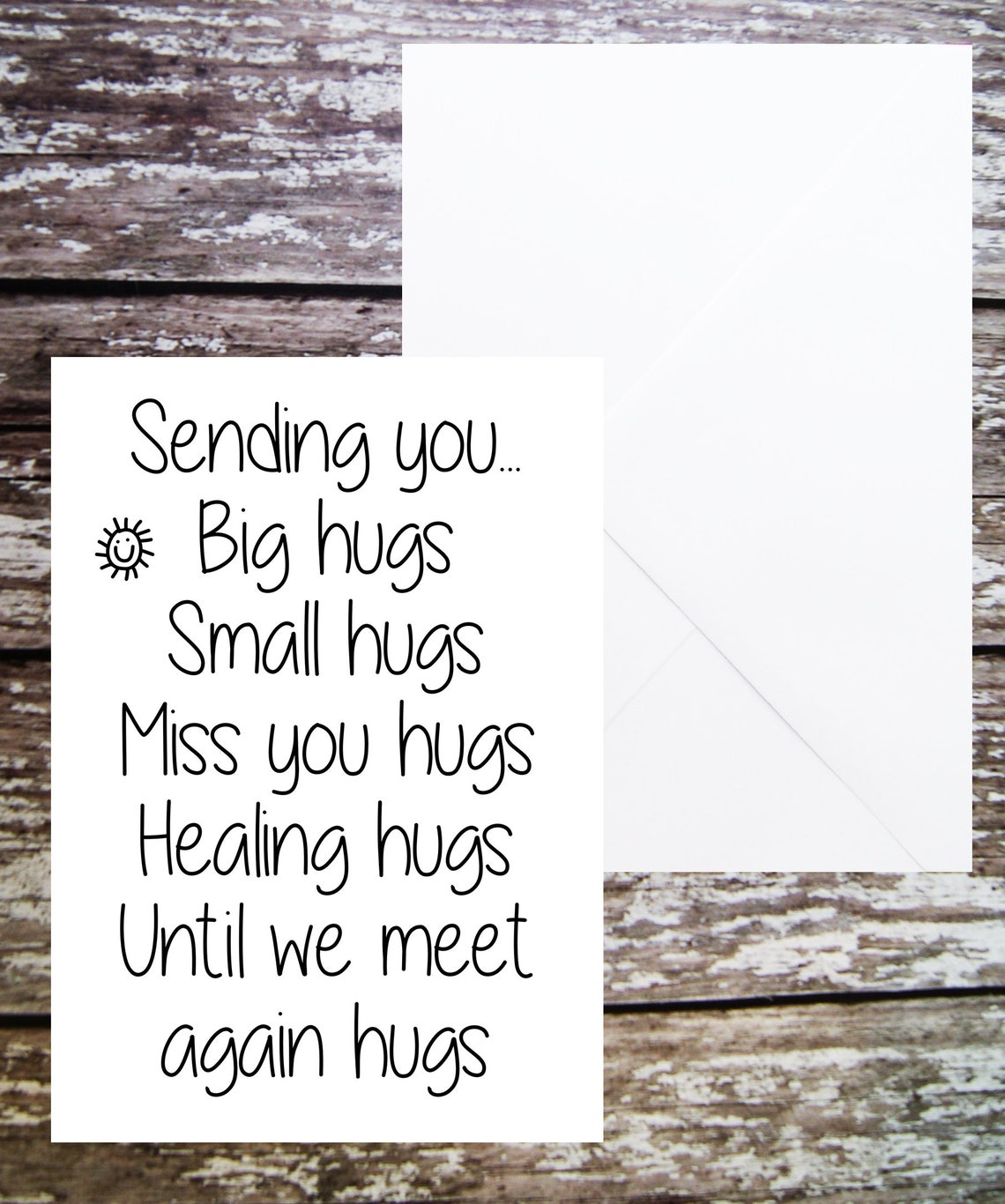 Printable Sending Hugs Card Sending Hugs Download Card Tough | Etsy