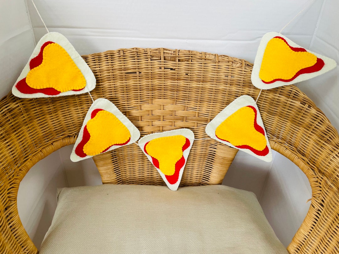 Felt Pizza Slice Flag Bunting, Pizza Banner, Pizza Party, Pizza Party ...