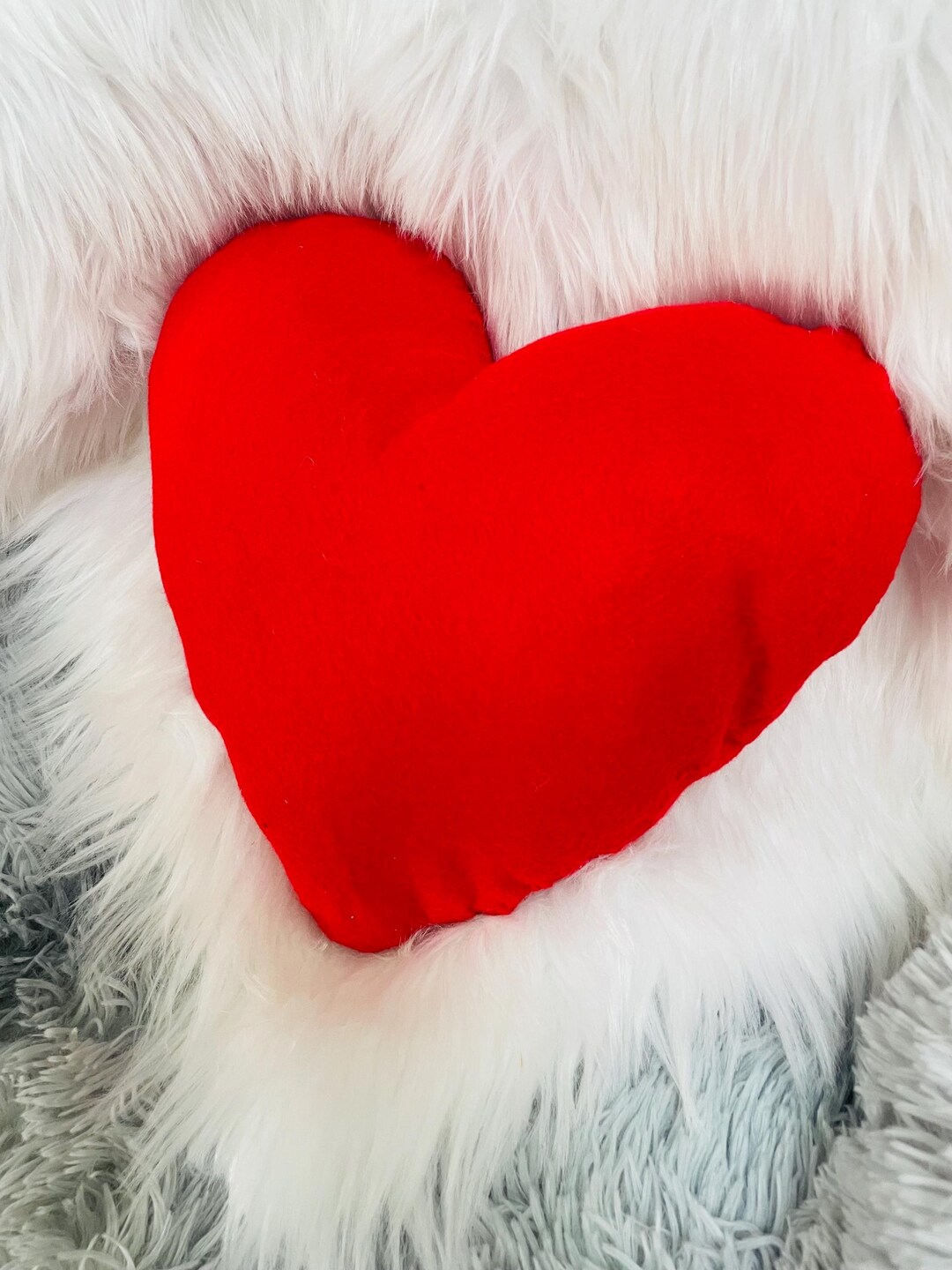 Felt Heart Cushion: Plush Decorative Pillow, Kids Room Decor - Etsy